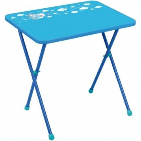 Стол детский складной "Алина" (ЛДСП, 60*45 см) , голубой, СА2Г