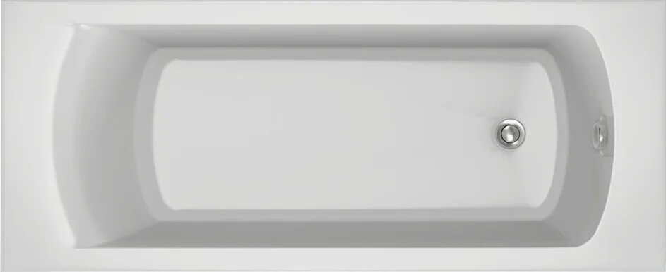 Акриловая ванна Jacob Delafon Ove E6D302RU-00 без опоры 170x70, пристенная, белая, глянцевая, прямоугольная