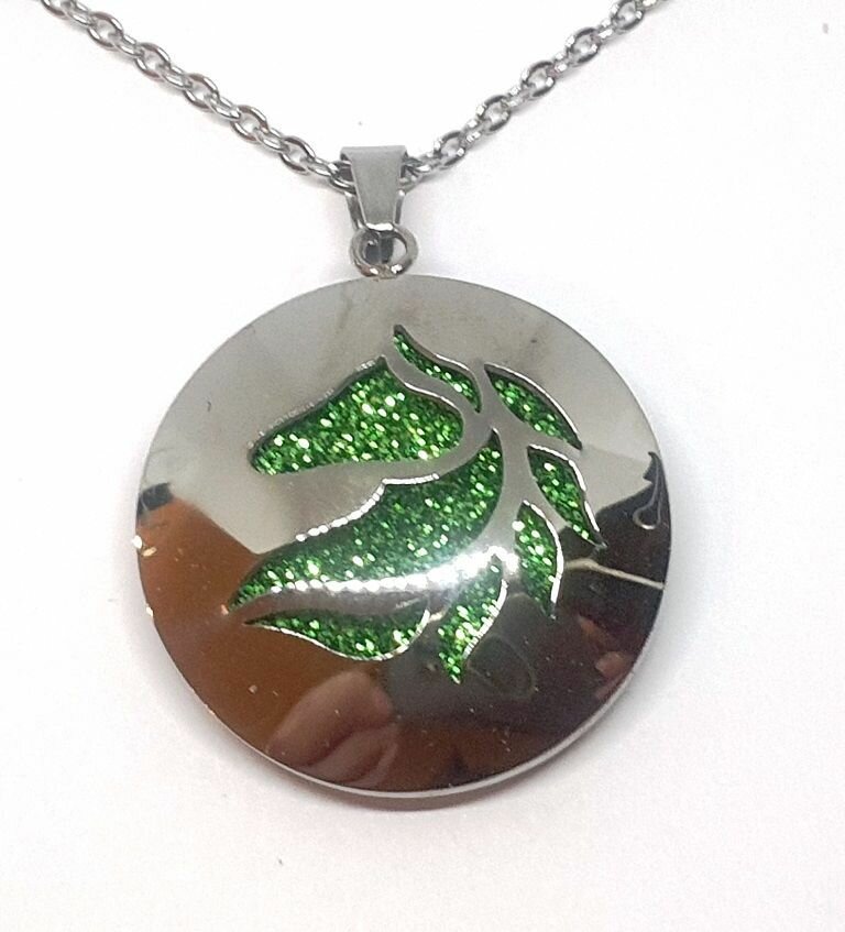 Медальон "Лошадь", D30-D23, карман, для ароматерапии, для эфирного масла, сталь