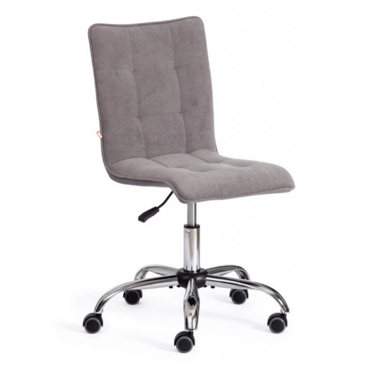 Кресло TetChair ZERO 13496, флок 29 серый, на колесиках, до 120 кг