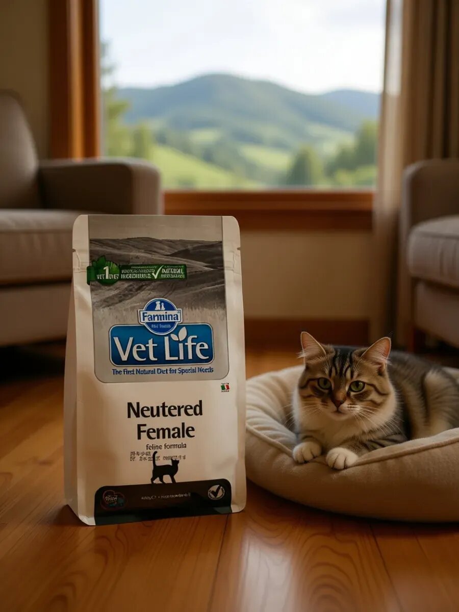 VET LIFE NEUTERED FEMALE для кошек (после стерил.), 0,4 кг.