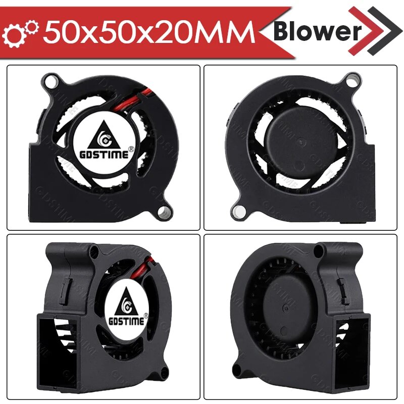 Gdstime 5015 вентилятор для 3D-принтера 5V Sleeve 2P2.54, 50X50X20MM Blower