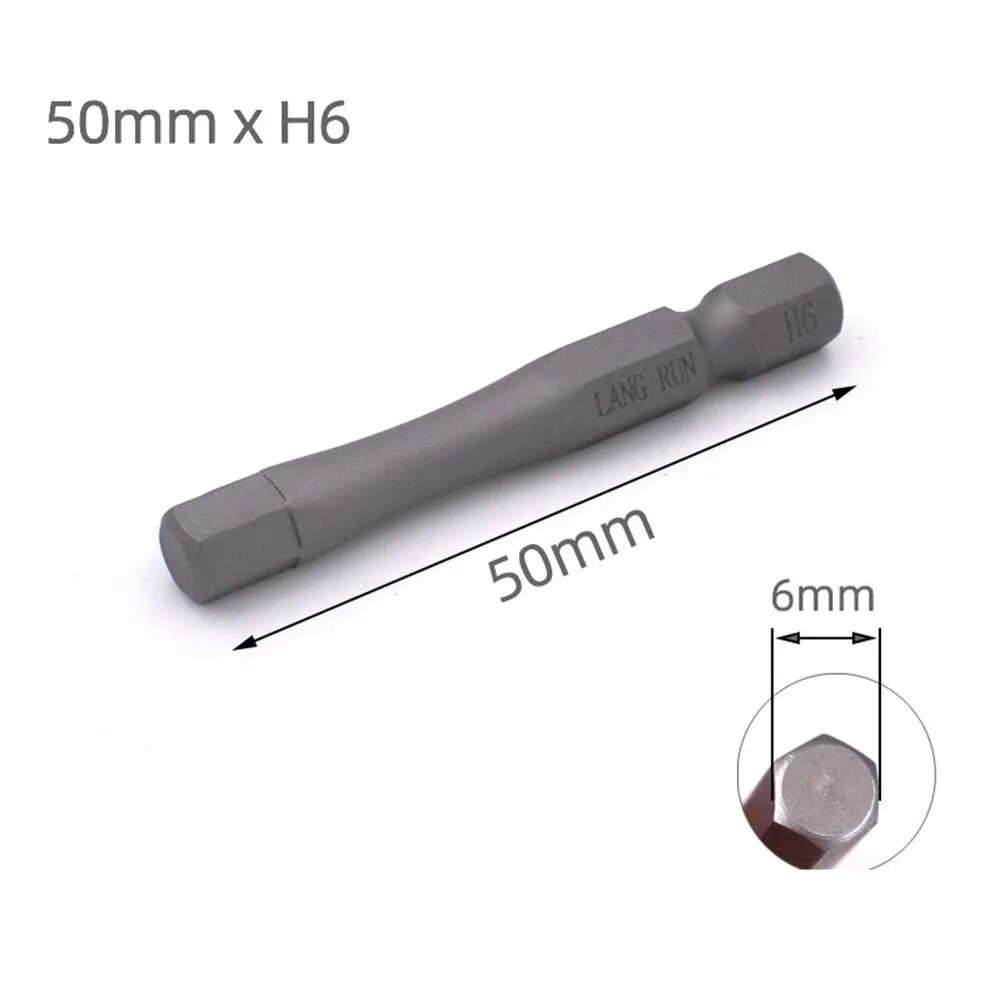 Магнитный бит-отвёртка с хвостовиком 1/4 дюйма и шестигранником 50 мм H1.5 H 2 для H2.5 H3 H4 H5 H6