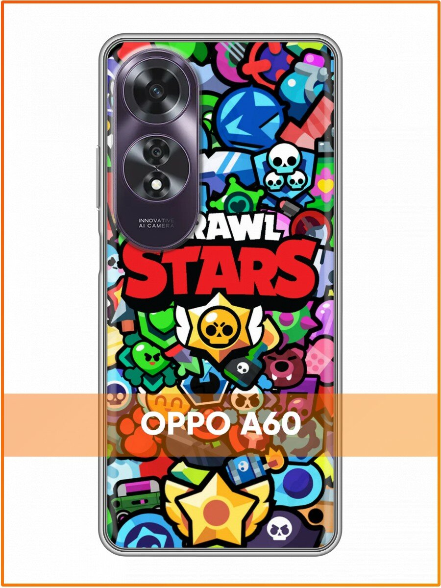 Чехол для OPPO A60 с принтом для мальчиков Brawl Stars (Оппо А60)
