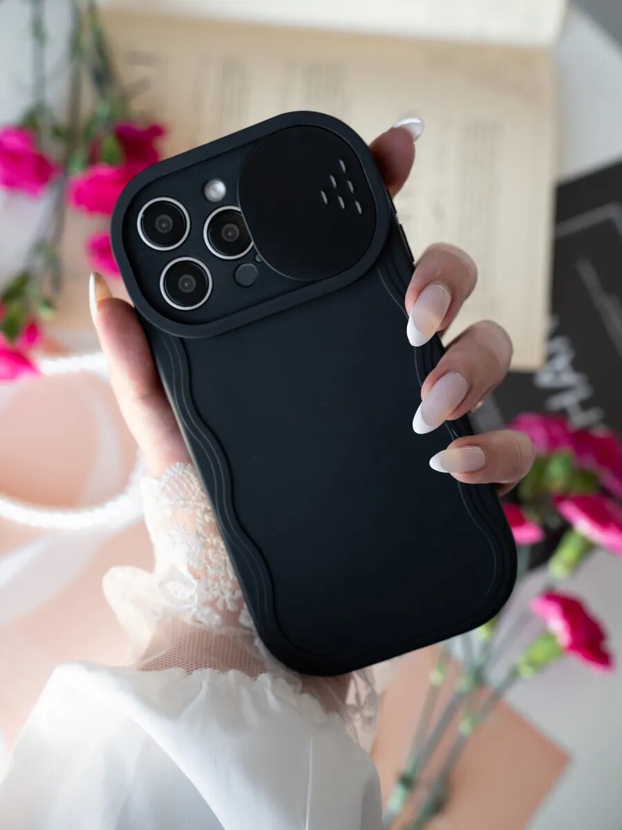 Чехол О'кейси, защита камеры, накладка, для iPhone 15 Pro Max, черный