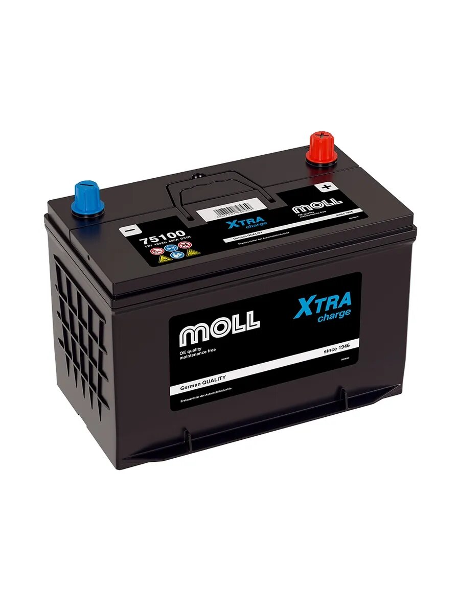 Аккумулятор MOLL XTRA charge D31R 12V 100Ач прям. пол.