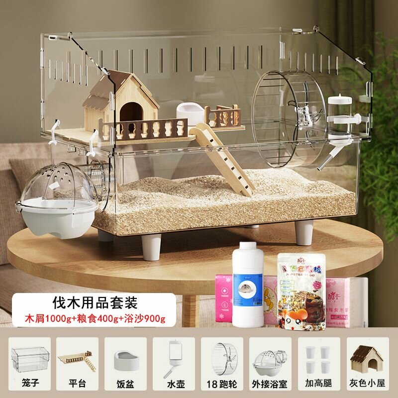 Клетка для хомяков, очень большая, роскошная вилла для золотых хомяков, дешевый большой акриловый прозрачный контейнер для разведения, устойчивый к жеванию