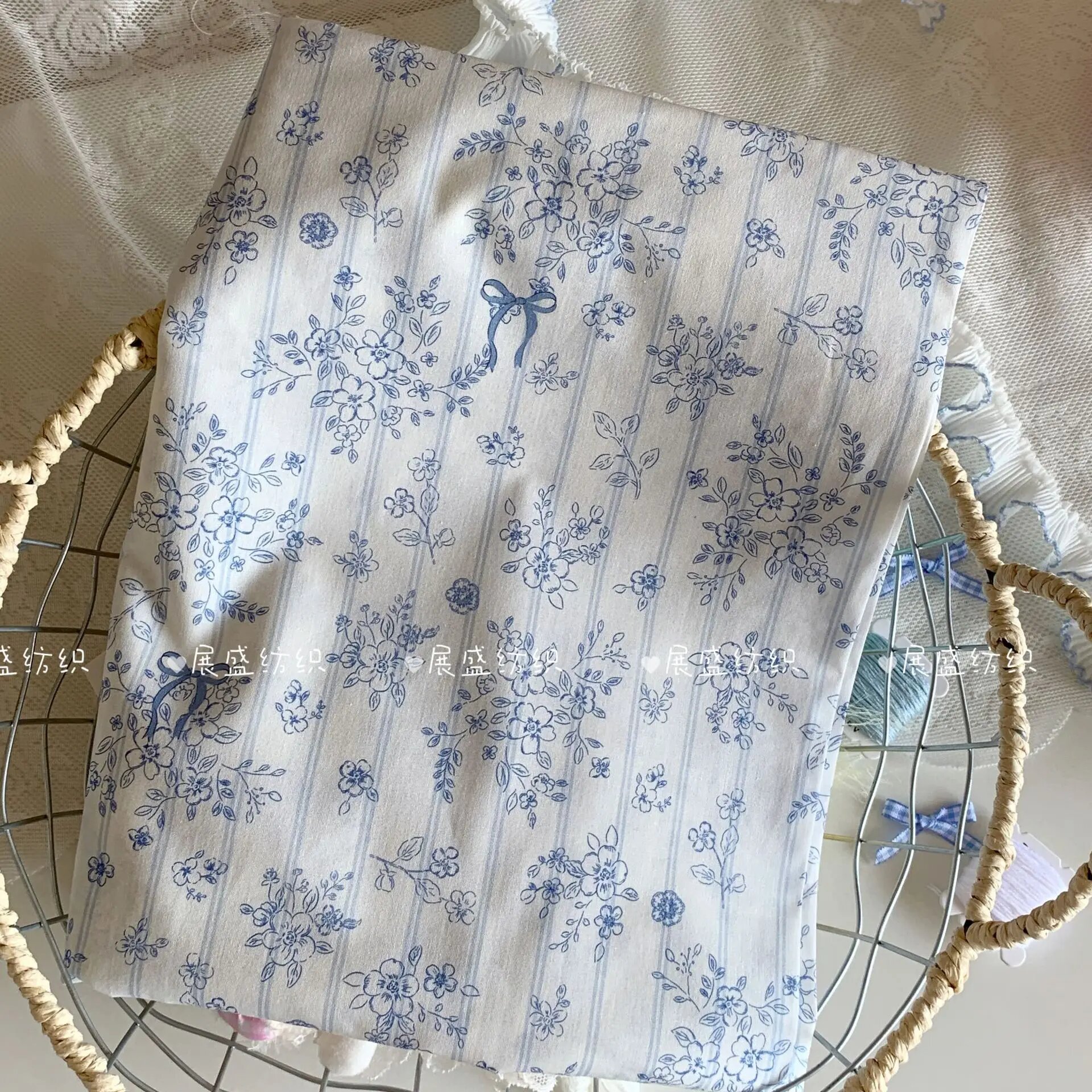 140x50 см хлопковая ткань с принтом цветочный узор DIY материал для детей сумки пижамные платья INS стиль швейная ткань