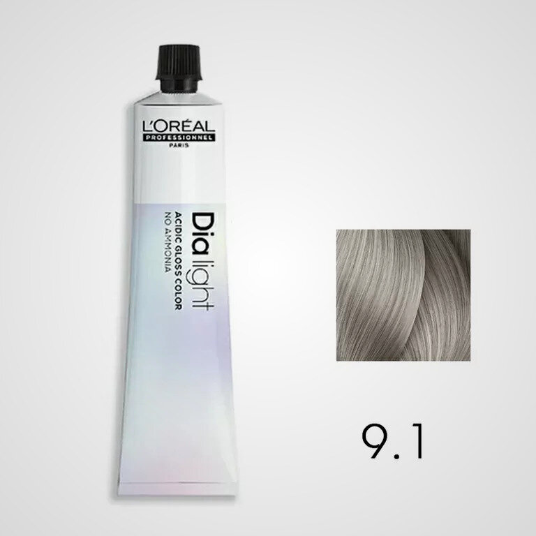 Краска для волос Dia Light 9.1 50 мл L'Oreal Professionnel Dia Light Milkshake 9.1 V049 Краска 50 мл