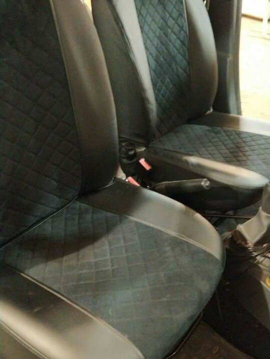 Чехлы на сиденья Standart Romb Lada 2111 ,2112 спинка 60/40, алькантара, черные с черной строчкой