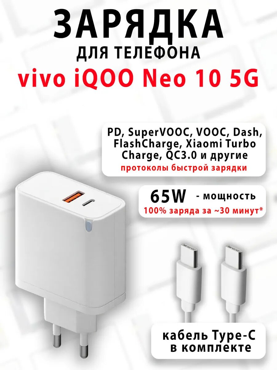 Зарядное устройство для телефона vivo iQOO Neo 10 5G