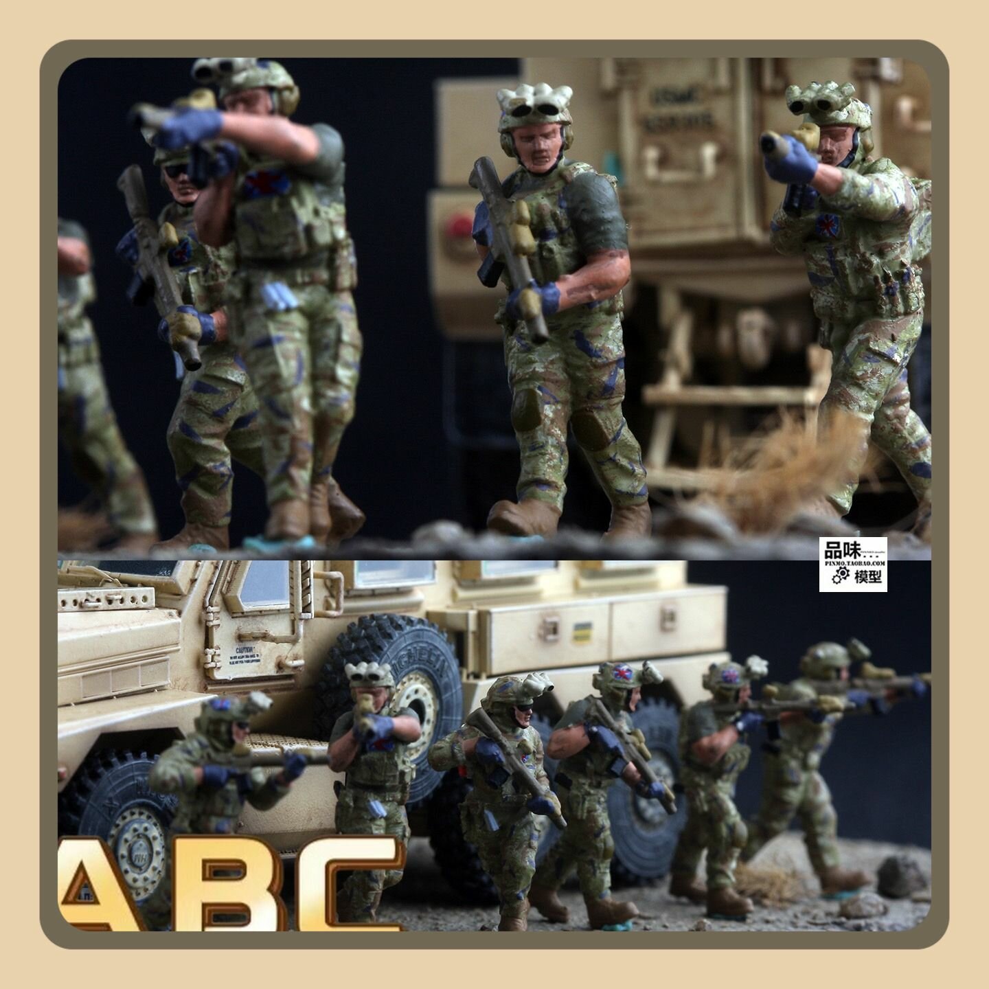Коллекционная модель самолета 1/72 Британский SAS 6 фигурок спецназа готовые окрашенные95