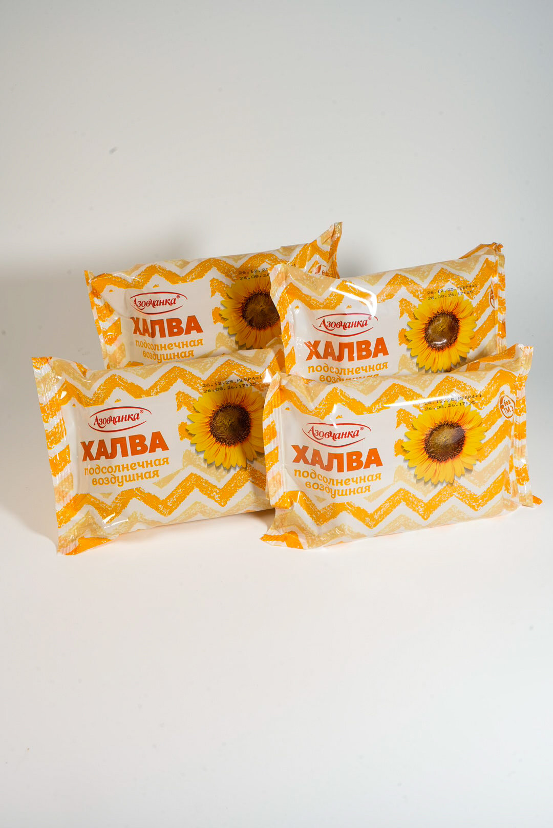 Халва подсолнечная воздушная Азовчанка, 200 г. х 4 шт