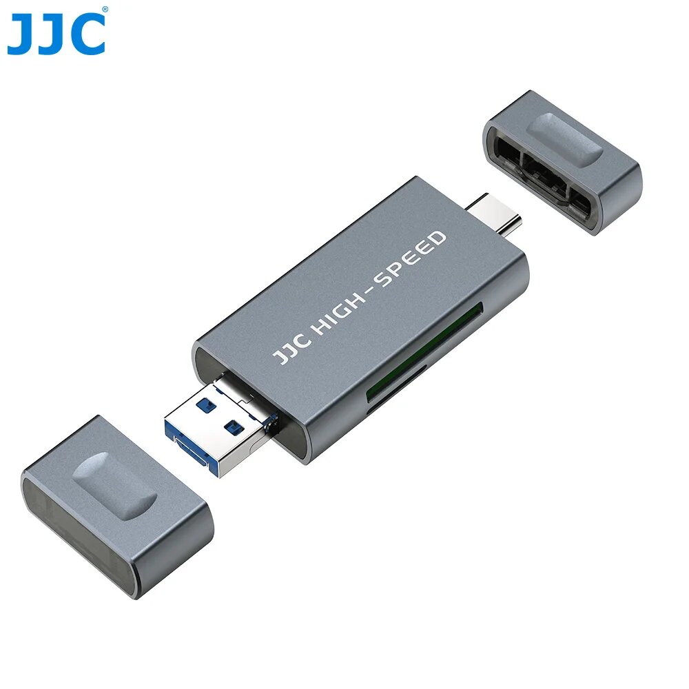 JJC Кардридер USB 3.1 для SD Micro SD серебристый