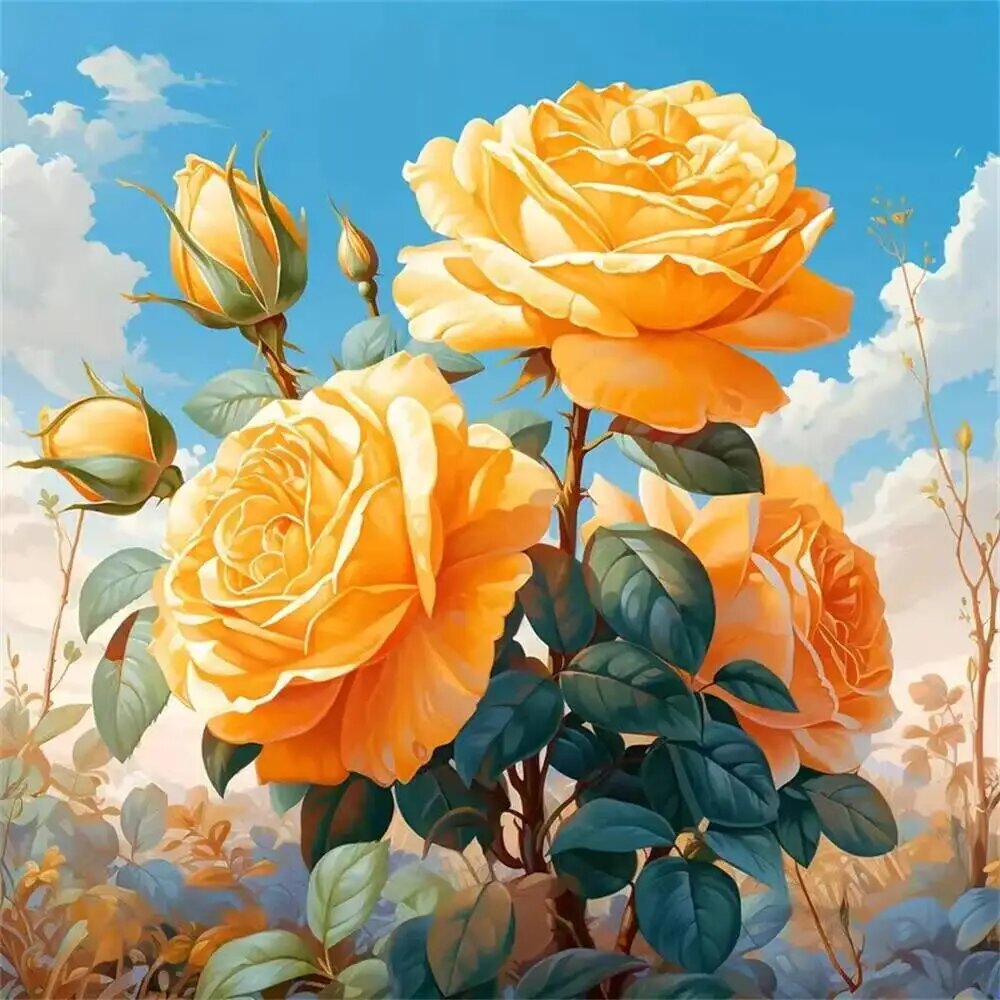Алмазная мозаика 30x40 см, AB FD Square