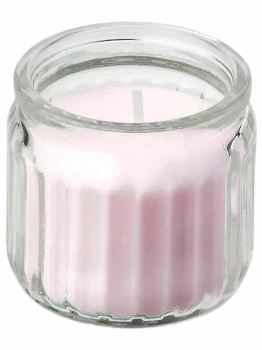 IKEA LUGNARE свеча ароматическая, аромат жасмина, время горения 12ч.