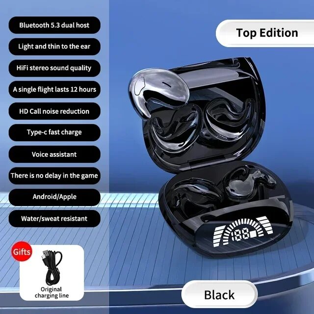 Высококачественные беспроводные спортивные Bluetooth-наушники TWS, внутриканальные наушники для сна MD528, миниатюрные ультратонкие наушники для комфортных звонков с шумоподавлением.