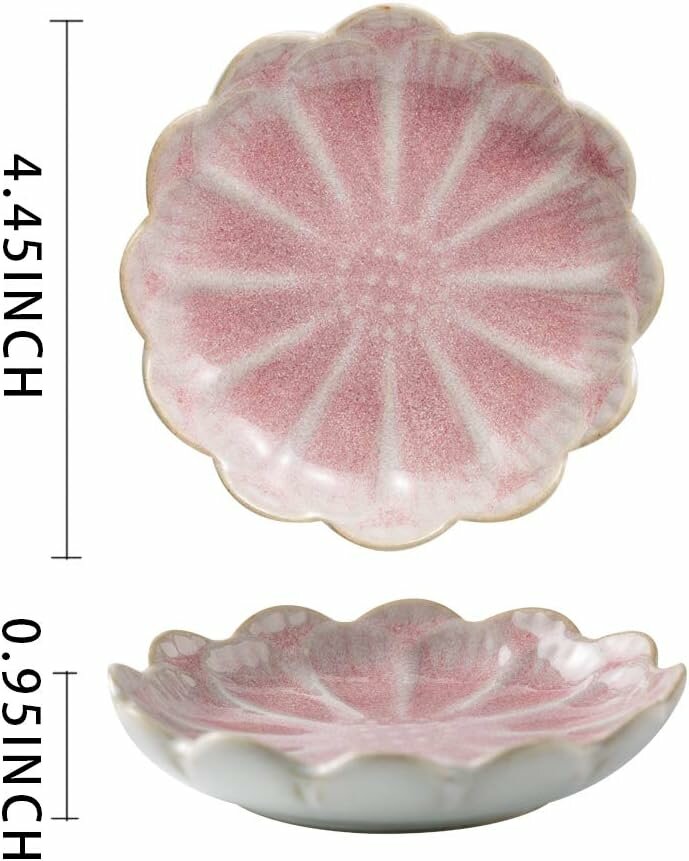 HAQI Керамическое блюдце для украшений в форме цветка, розовое блюдце для колец и серег, элегантная подставка для бижутерии и ключей