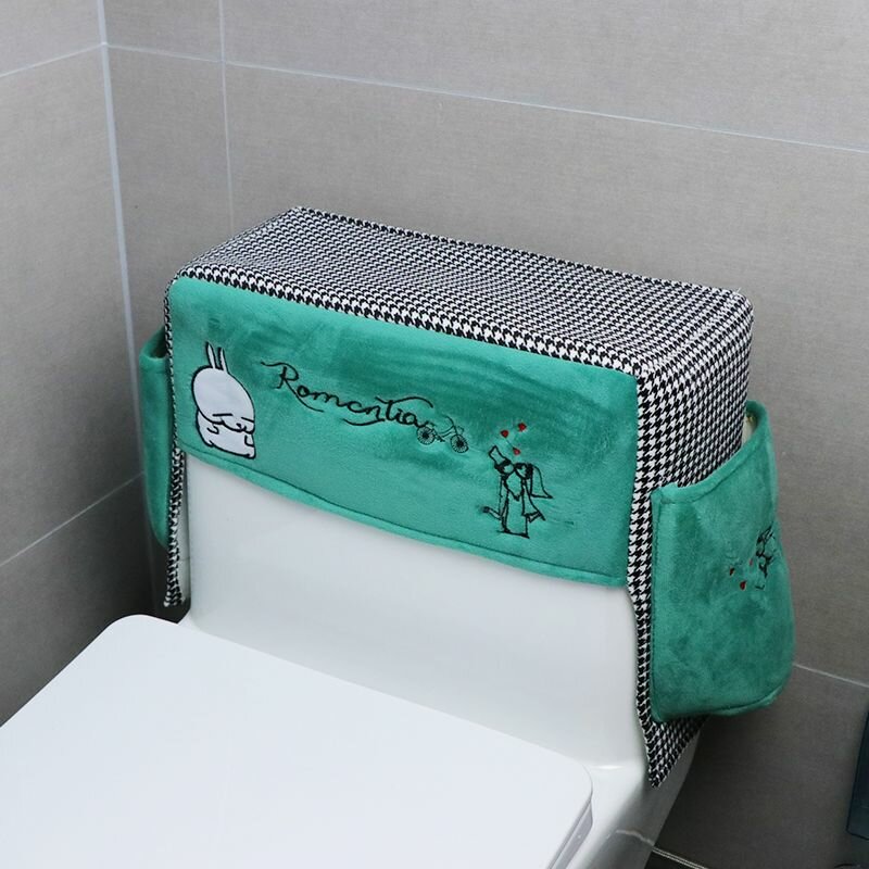 Чехол для бачка унитаза, полка для хранения на бачке унитаза, пылезащитный чехол, трёхкомпонентный комплект для унитаза в стиле интернет-селебрити, антиударная сумка для хранения.