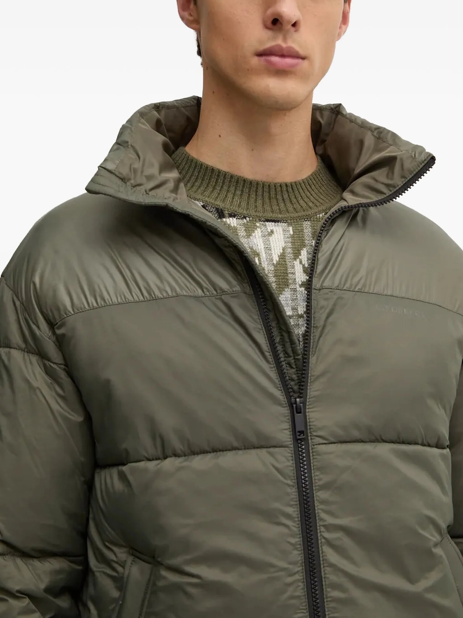 Куртка Lindbergh Funnel-neck puffer jacket, размер S, green — фото 1