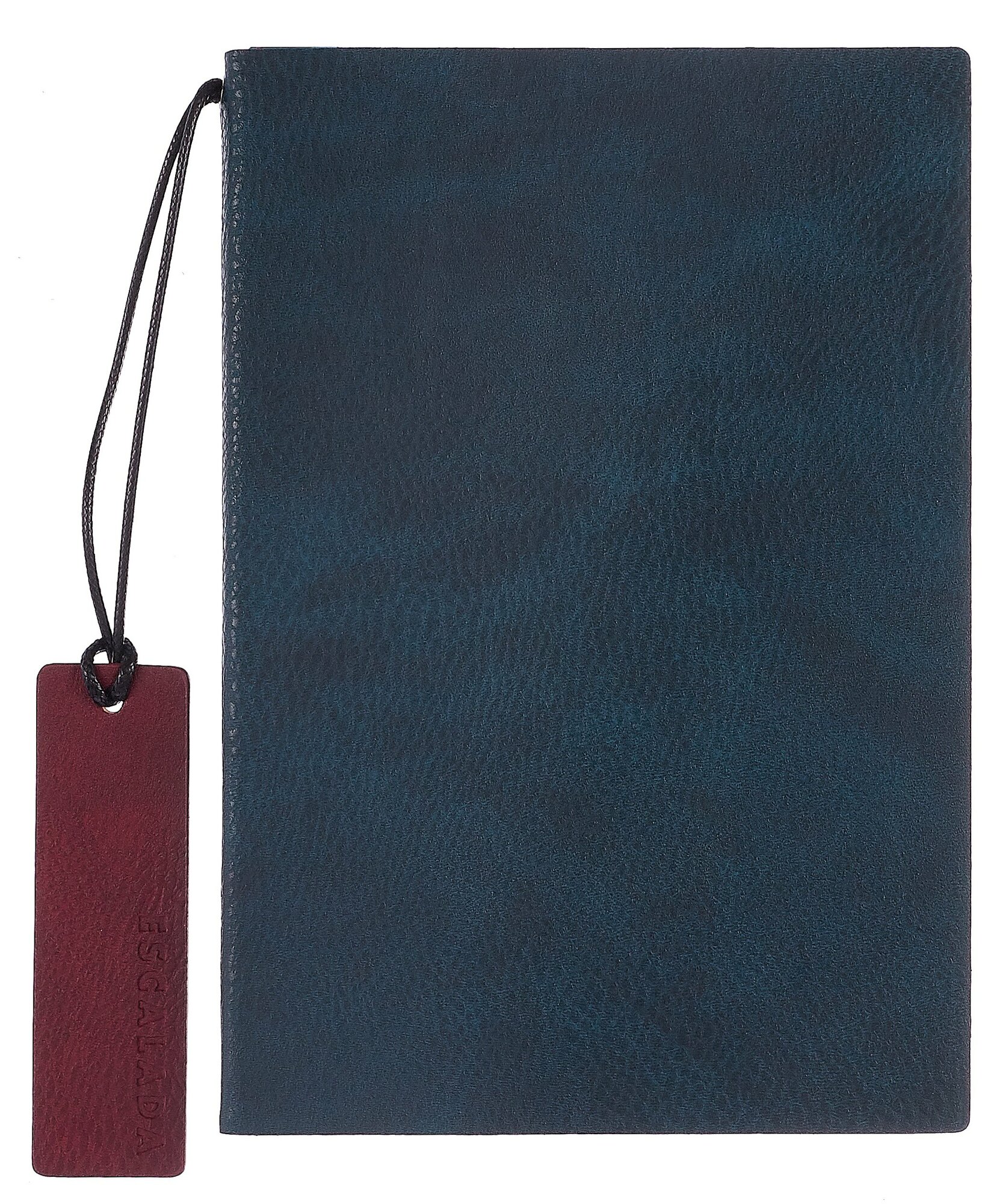 Ежедневник недат. А5 160л 146х211 мм "Шеврет" бирюзовый, иск. кожа, мягкий переплет, блинт. тиснение, офсет, закладка, 2 ляссе, инд. уп