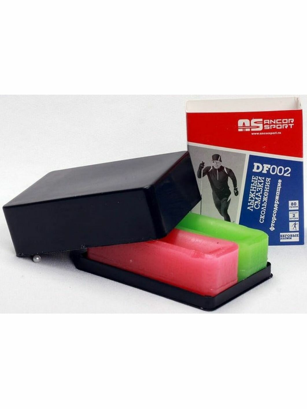 Лыжные смазки скольжения по 2 штуки массой 80 гр. t (-2.-6C ) Артикул ДФ-002, Ancor sport