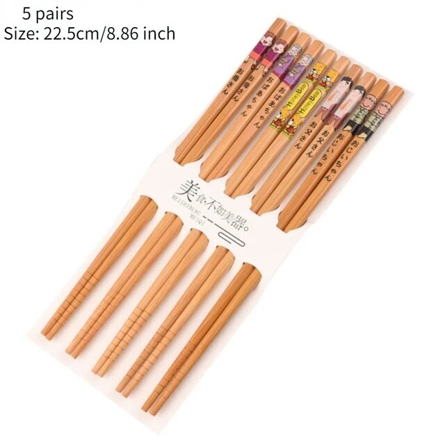 Бамбуковые палочки для еды 5 пар 16--5 pair