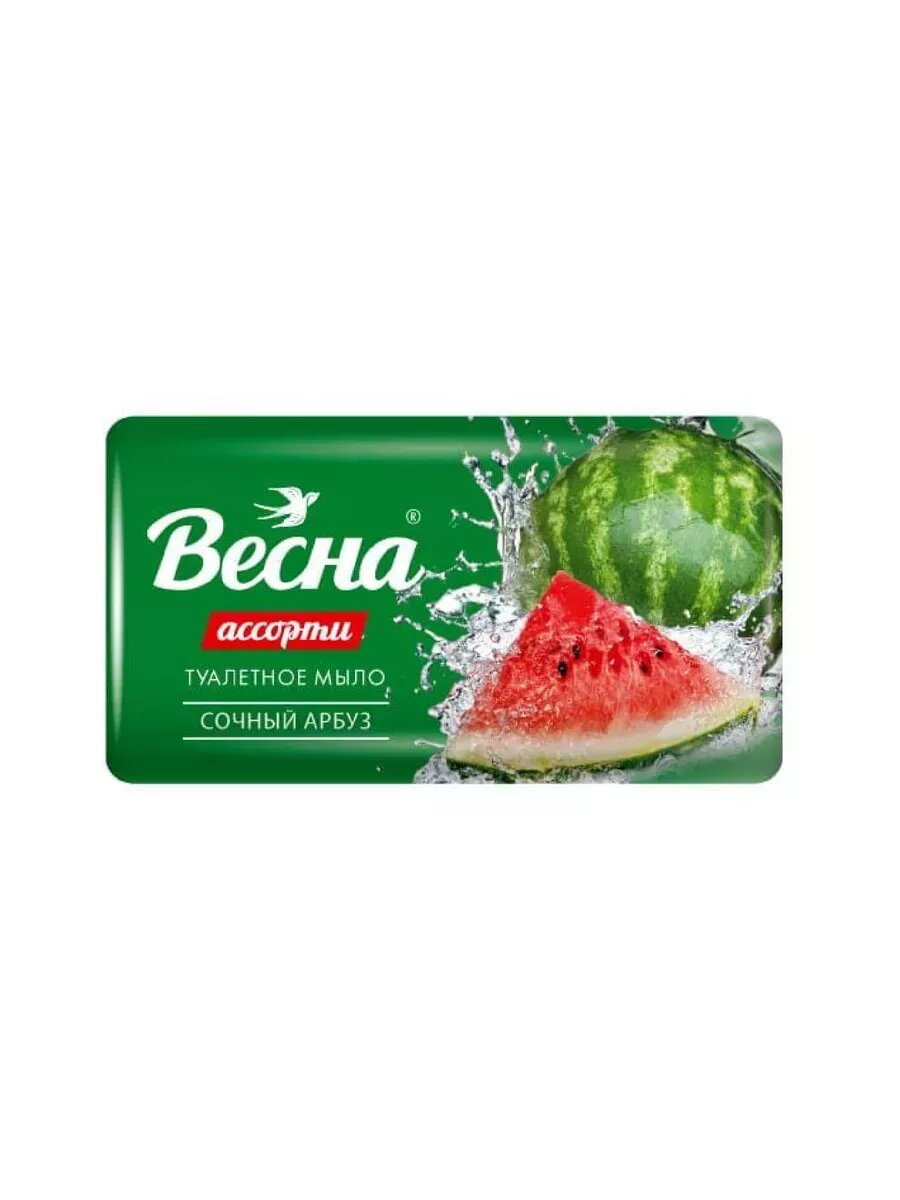 Весна ассорти туалетное мыло сочный арбуз 90 г-5шт.