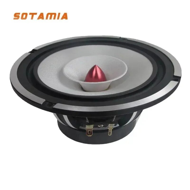 SOTAMIA 1Pcs 6,5-дюймовый среднечастотный НЧ-динамик громкоговоритель 4 Ом 60 Вт Алюминиевая рама стеклопластиковый конус Домашнее аудио, DIY Hifi Музыкальный динамик Bluetooth