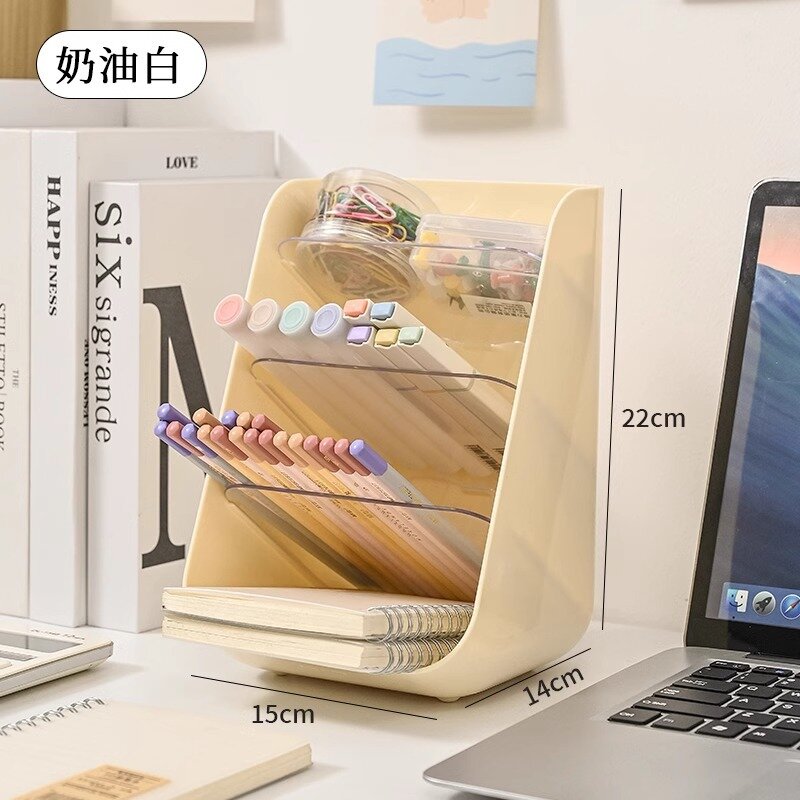Настольный органайзер для ручек и канцелярских принадлежностей, прозрачный наклонный стеллаж для хранения, многофункциональная полка для ванной комнаты.