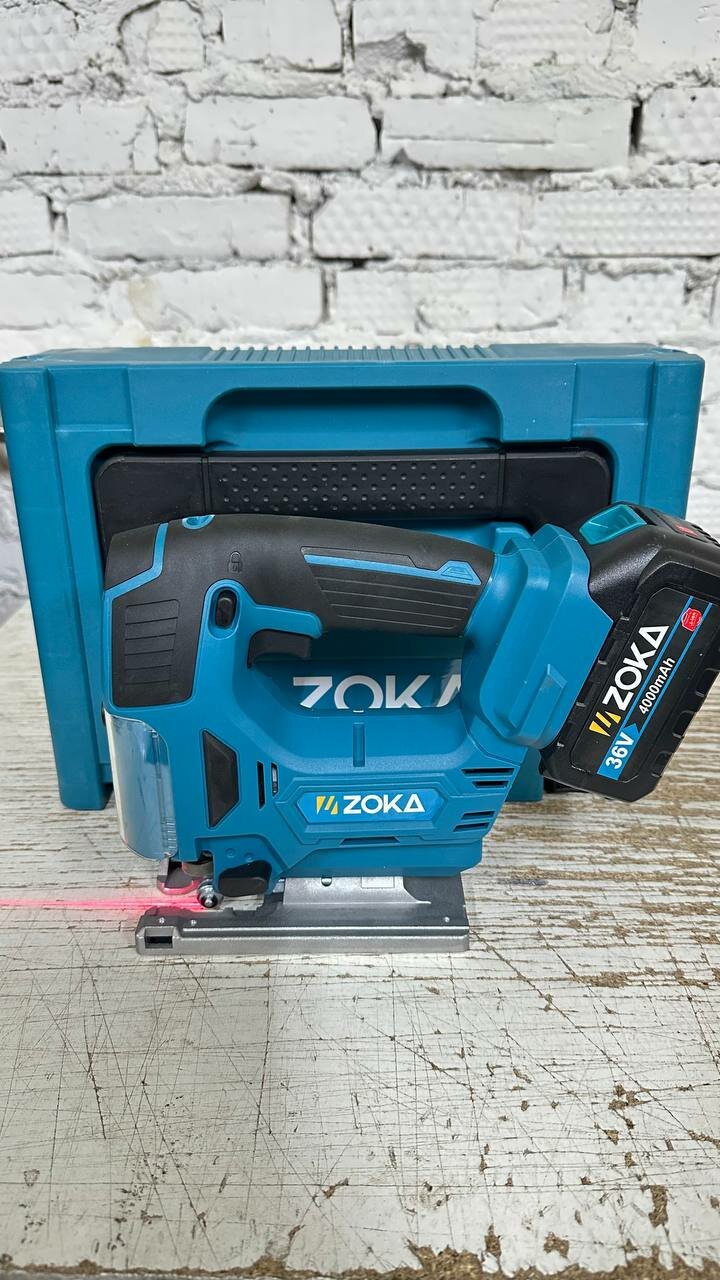 Лобзик аккумуляторный ZOKA синий/черный