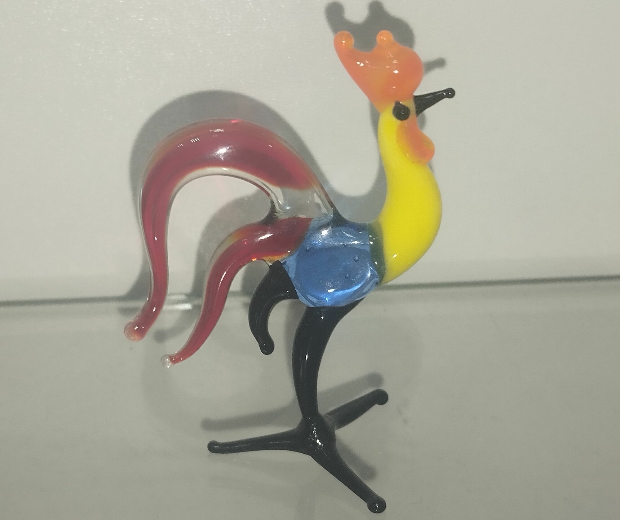 Стеклянная фигурка петух