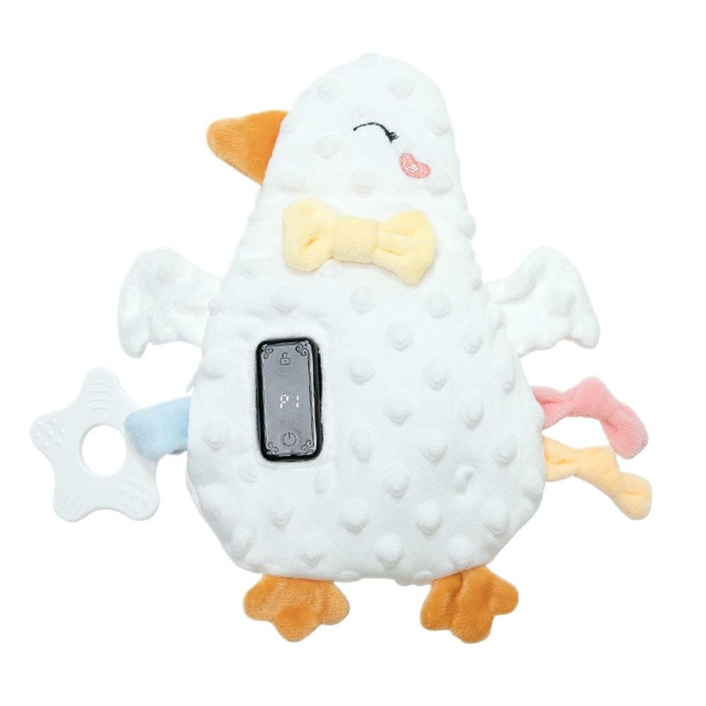 Мягкая игрушка-успокоитель для младенцев с вибрацией – мягкий и приятный на ощупь, сенсорная игрушка для новорожденных и младенцев, милое средство для успокоения и комфорта во время сна, высота 16 см.