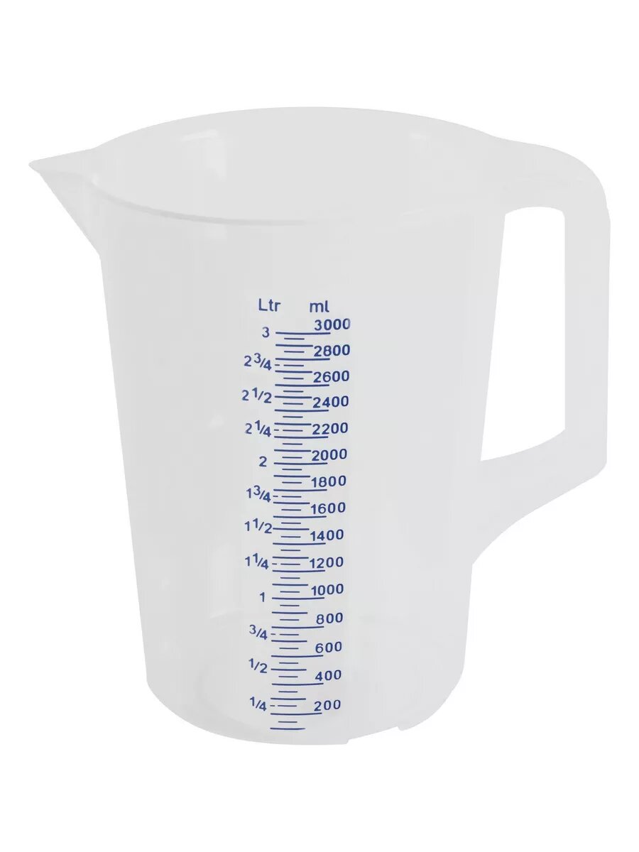 Кувшин мерный Paderno 3л, 175х175х230 мм, полипропилен