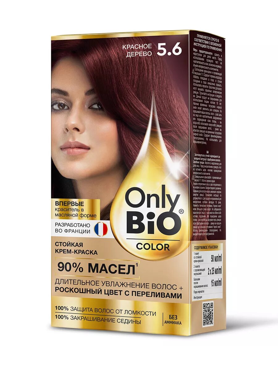 Крем-краска для волос Only Bio Color 5.6 красное дерево