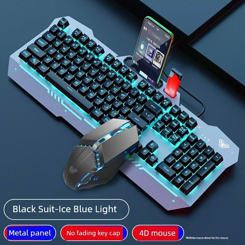 Игровой комплект Wolf Spider: клавиатура, мышь и гарнитура, проводные, с эффектом настоящих механических переключателей