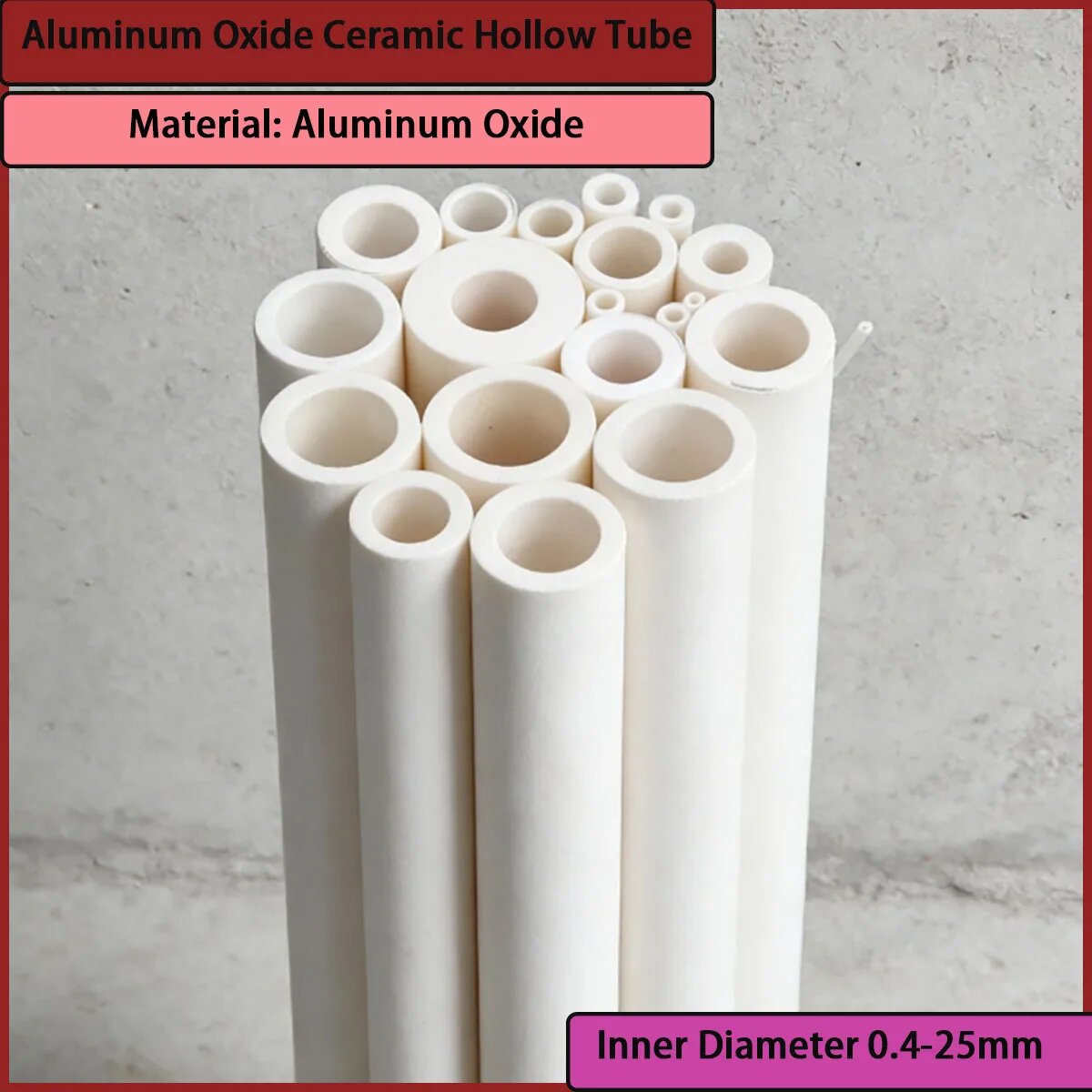 Керамическая трубка из оксида алюминия 0,4-25 мм 1mmX2.5mmX100mm1PCS