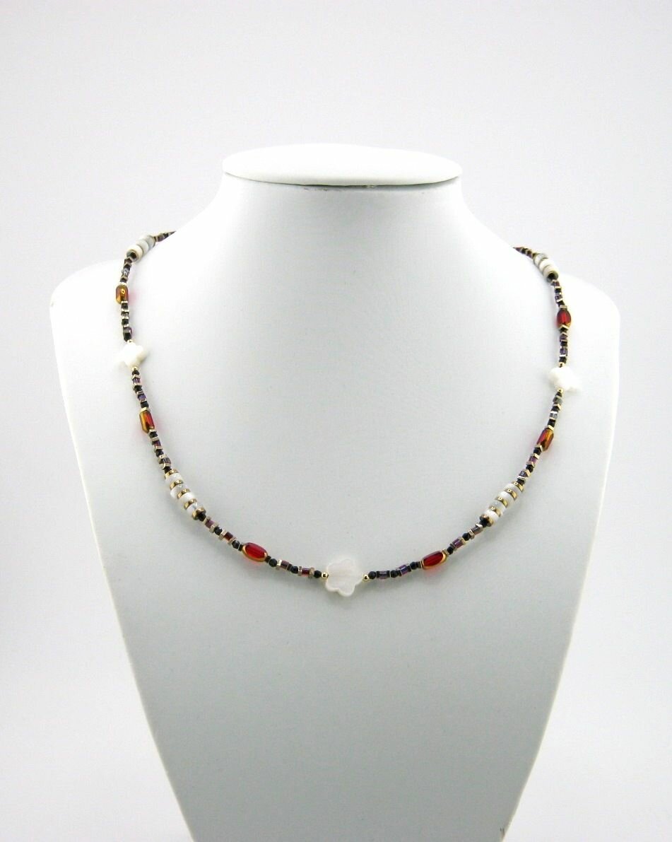 Чокер, металл, бисер