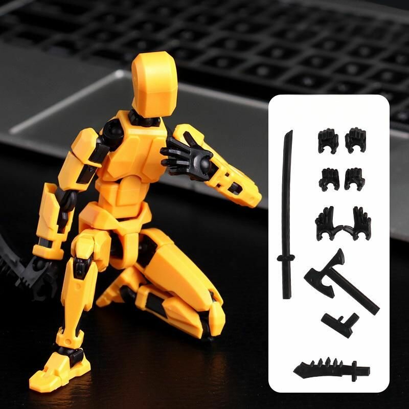 Lucky 13, шарнирная подвижная кукла-игрушка, многоцветная, 3D-печать (рука - это деталь, ее нужно собрать)