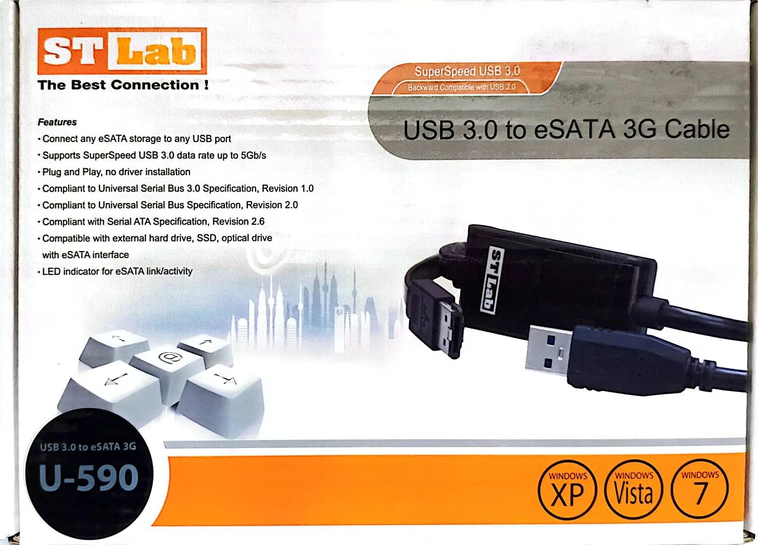 Кабель-адаптер SATA --> USB3.0 STLab