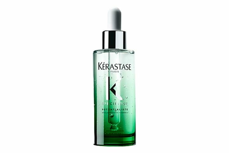 Сыворотка для кожи головы унисекс KERASTASE 5728696 зеленая, 90ml, успокаивающая пенящаяся с эфирными маслами увлажнение аромат контроль жирности