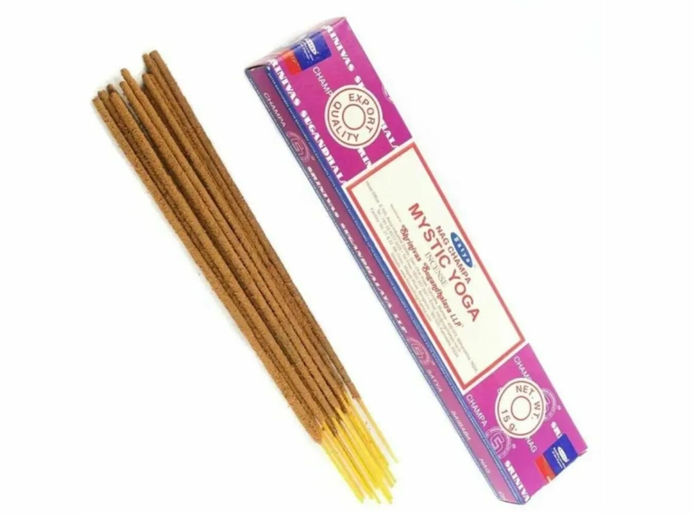 Nag Champa MYSTIC YOGA Incense, Satya (Благовония Наг Чампа Мистическая Йога, Сатья), 15 г.