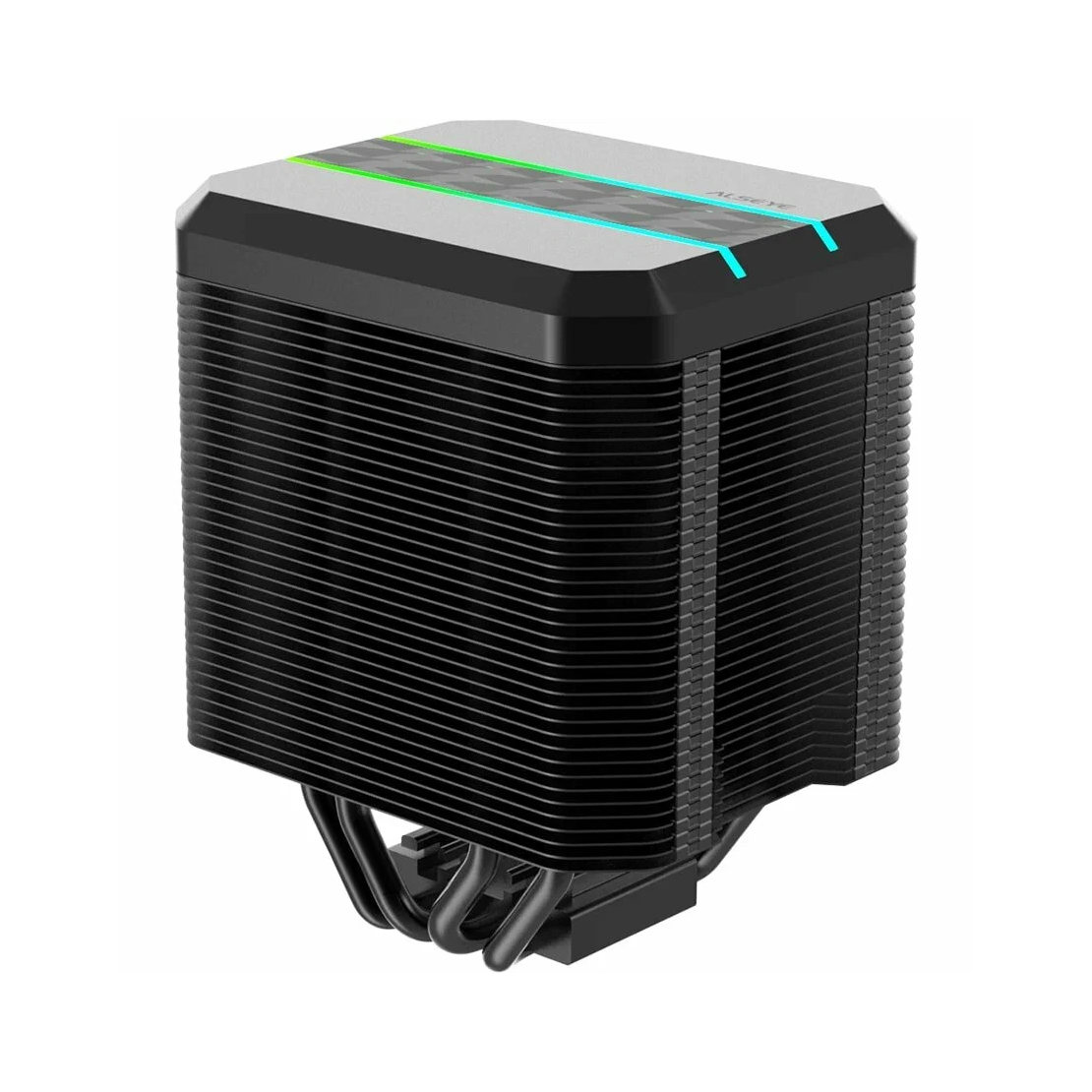 Процессорный кулер Alseye M90 Univerasl, 180 Вт, ARGB, 90 мм, 2400 об/мин, гидродинамический подшипник, черный