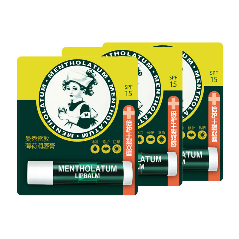 Бальзам для губ женский Mentholatum Mint Classic, 3.5g*3pcs, SPF, 3.5г