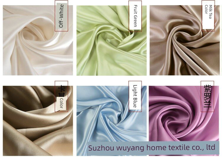 Широкая шелковая ткань для постельного белья из 100% тутового шелка, плотность 19 мм, однотонный креп-сатин, коллекция