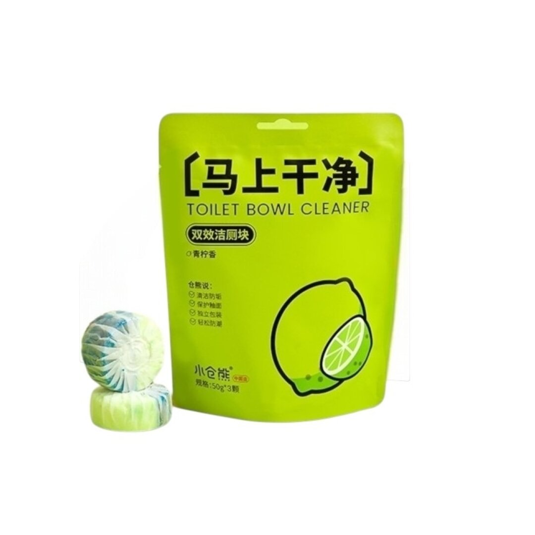 Таблетки для бачка унитаза двойного действия Xiaomi Kokura Bear Dual-Effect Toilet Cleaner Blocks (Лимон)
