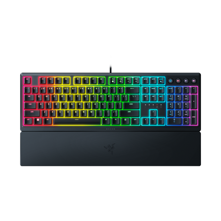 Легкая проводная игровая клавиатура унисекс Razer Rainforest Wolf Spider V3 104 клавиши, RGB-подсветка, для киберспорта