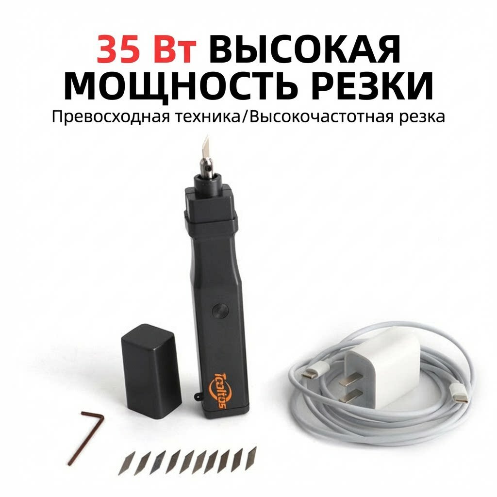 Ультразвуковой резак 35 Вт, электрический, для воска, пластика, кожи, DIY