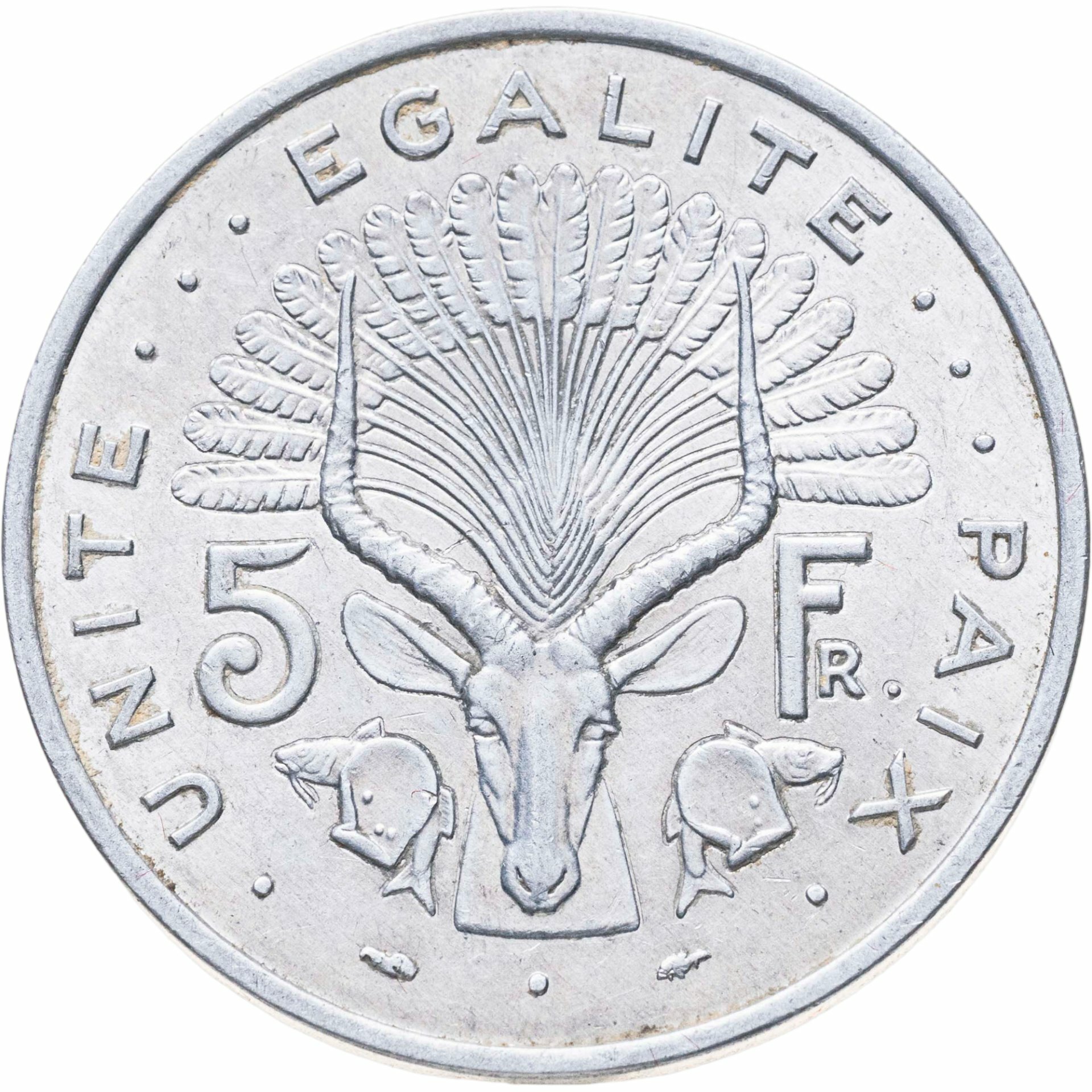 Джибути 5 франков (francs) 1977