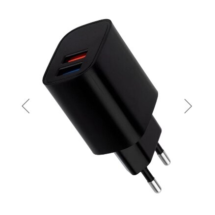 Сетевое зарядное устройство REXANT 2 x USB, 5V, 2.4 A, черное 160283